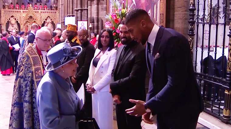 Anthony Joshua Breaks Queen Elizabeth's Heart | The Source