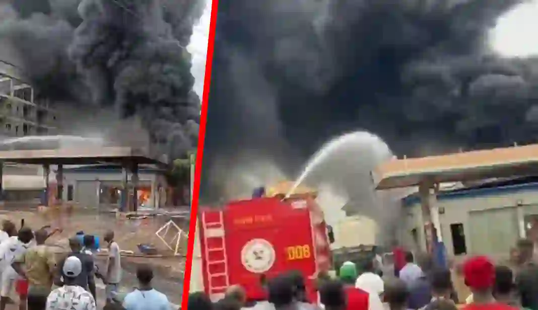 Panic As Explosion Rocks Petrol Station In Lagos | The Source